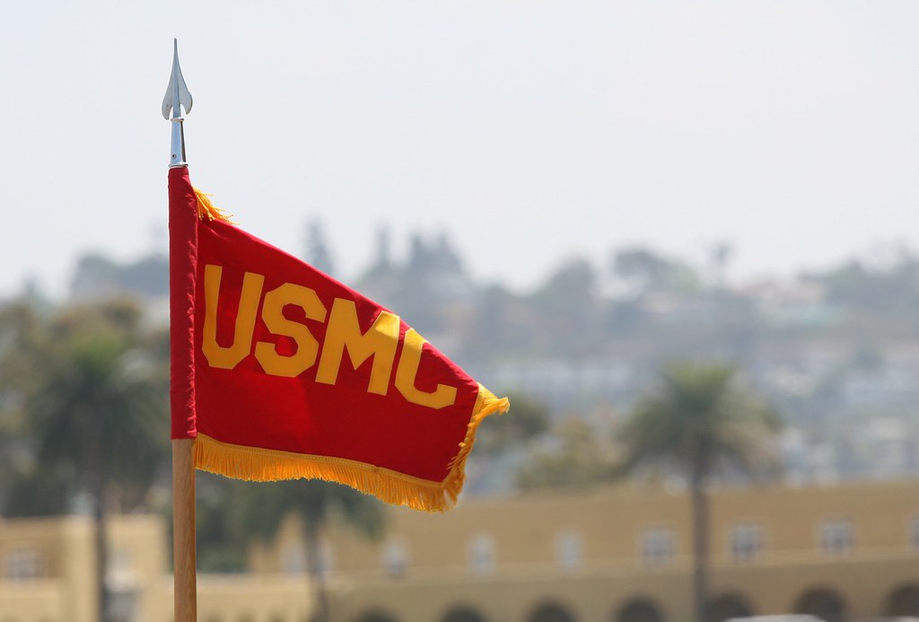 USMC Guidon | A USMC guidon stands on the parade deck at MCR… | Flickr
