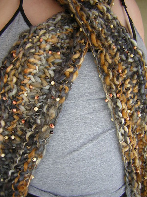 Mom's Macramé Scarf | knit lengthways (I'm really stuck on t… | Flickr
