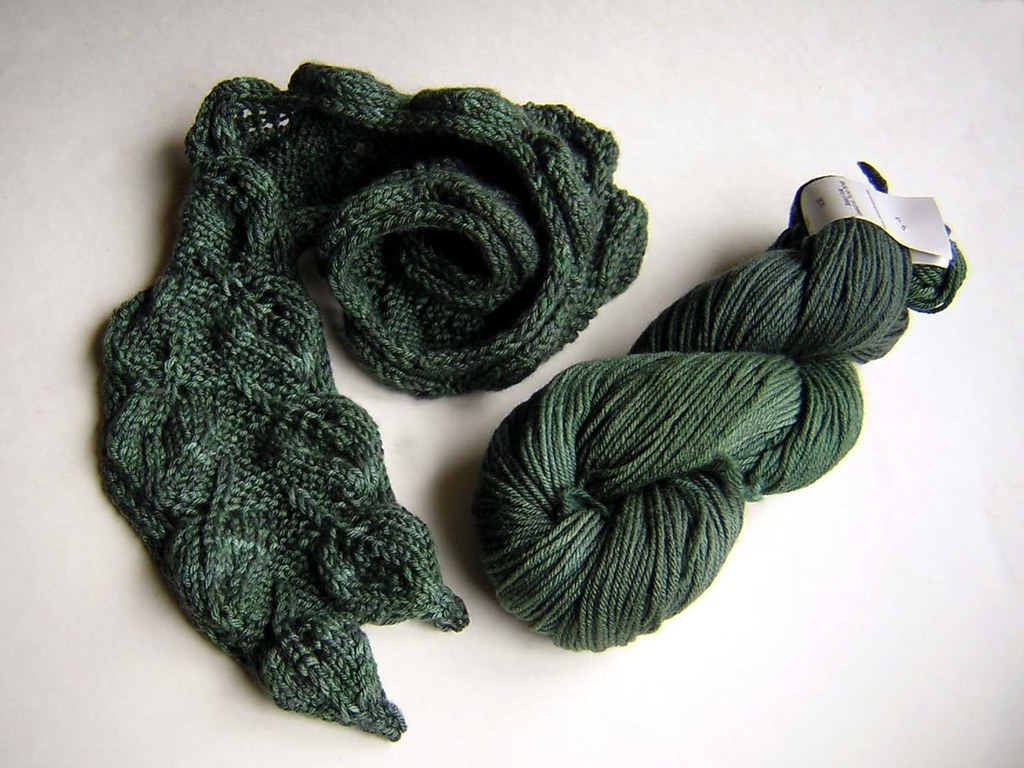 half of backyard leaves scarf | in Brooks Farm Yarns Four Pl… | Flickr