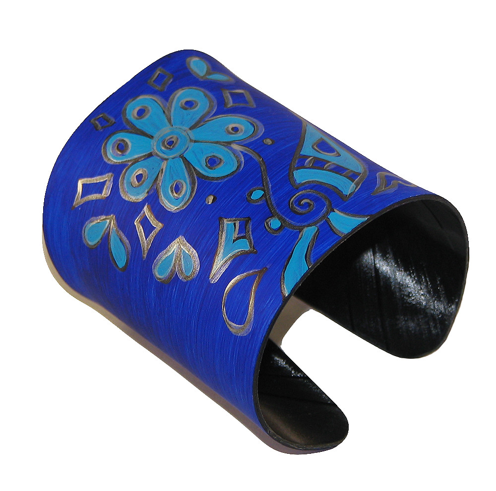 Blue_Record_Cuff | This unique wrist cuff is made from part … | Flickr