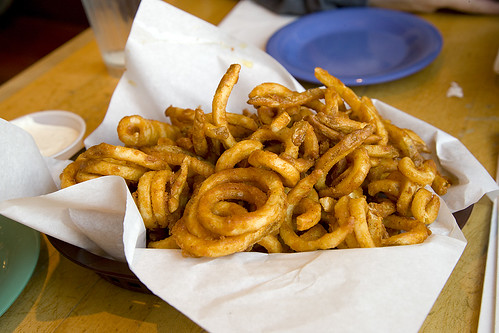 Spicy Curly Fries at Barney's | Served with home-style ranch… | Flickr