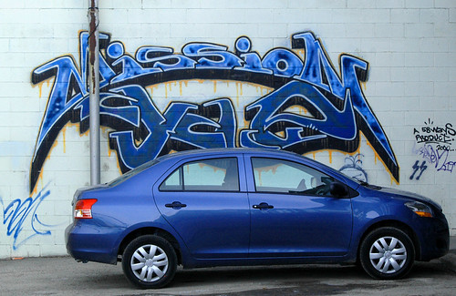 Blue Car... Painted Blue Wall... | This is begging for more … | Flickr