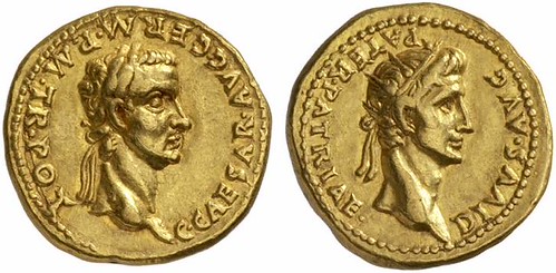 1078 Caligula and Augustus 90 Aureus | For more on Caligulan… | Flickr