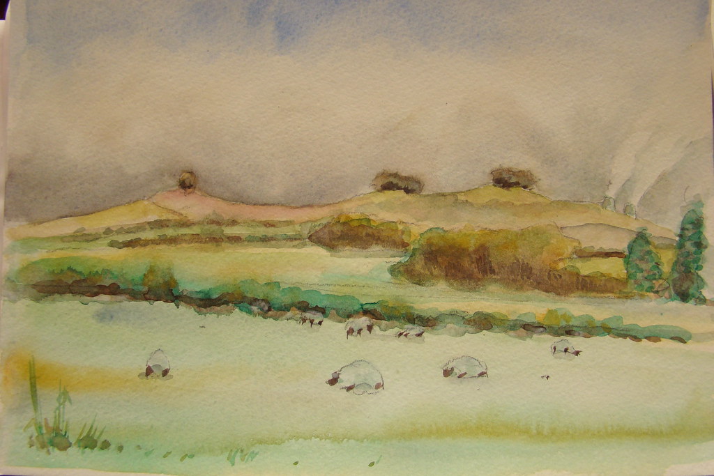Wittenham Clumps | small watercolour of Wittenham clumps Oxf… | Flickr