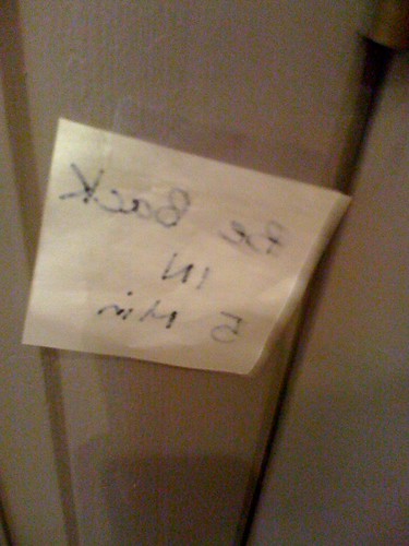 "BRB" Sign | I noticed this little post-it note taped on the… | Flickr