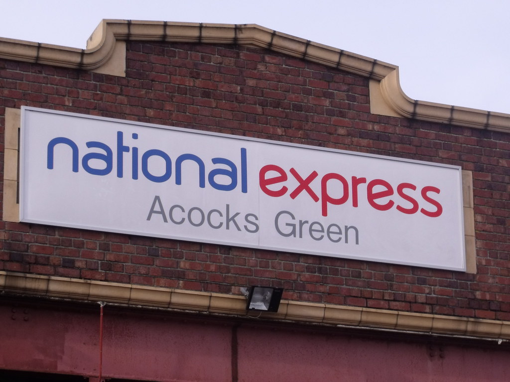 Acocks Green Bus Garage - National Express Acocks Green sign - a photo ...