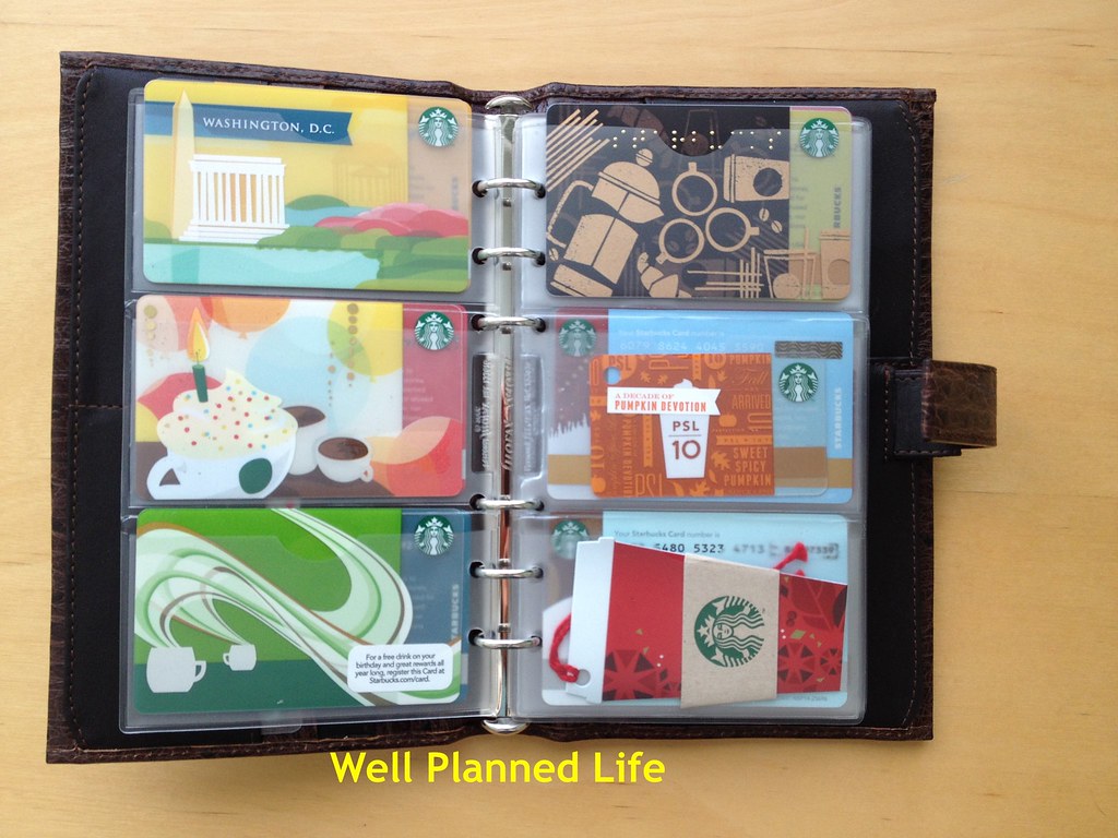 Starbucks gift card binder | Kanalt-WellPlannedLife | Flickr