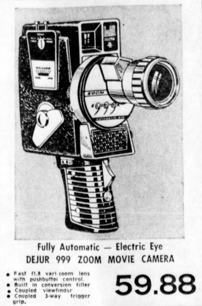 Vintage Advertisement For The DeJur 999 Zoom 8mm Movie Cam… | Flickr