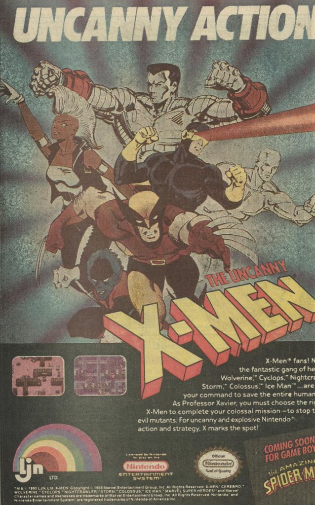 Ad for the 1990 X-Men NES game | Ad for one of the first X-M… | Flickr