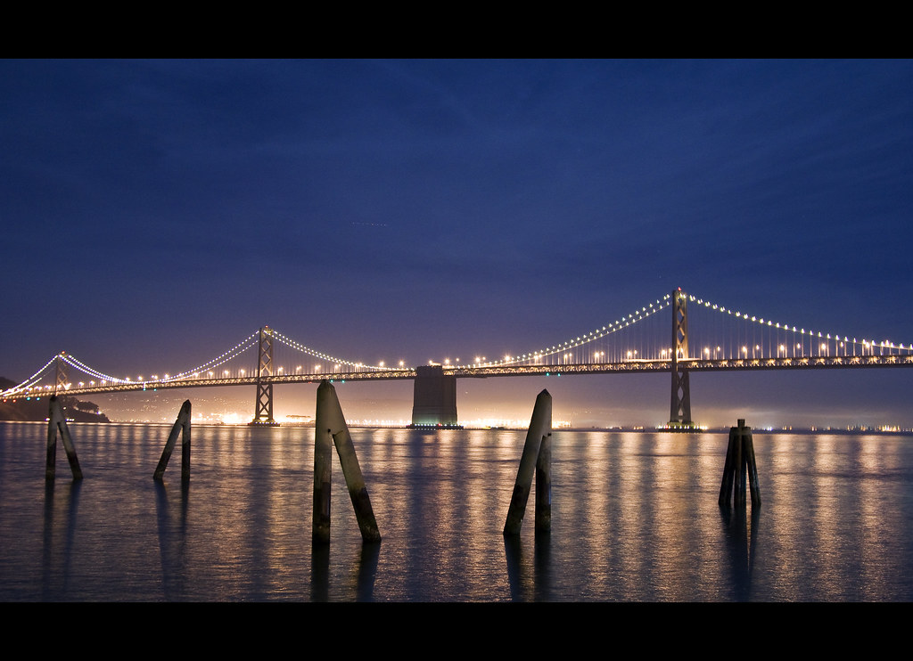 Bay Bridge At Night | View On Black A view of the Bay Bridge… | Flickr
