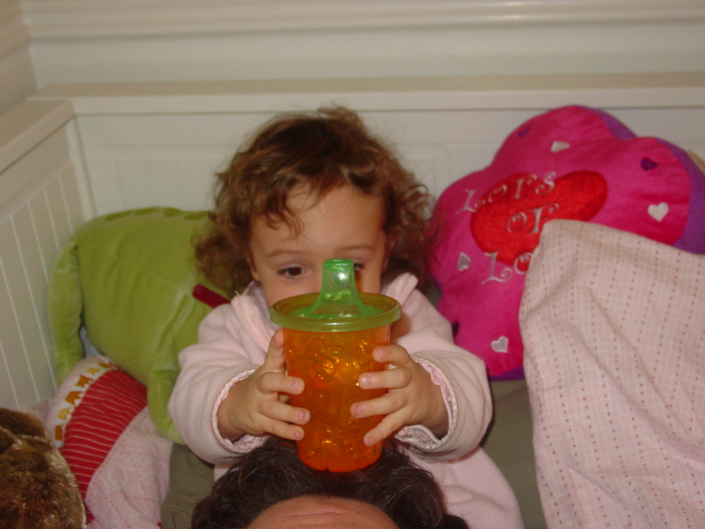 Balancing the Sippy | That hairline is Daddy's...self portra… | Lee ...