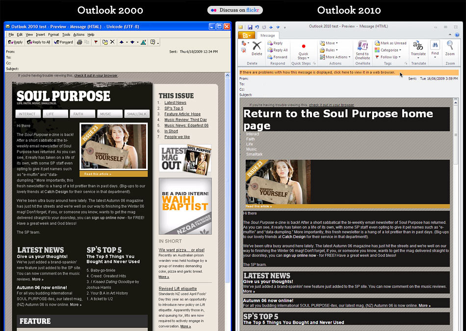 Outlook 2000 vs 2010 | That's 10 years of progress right the… | Flickr