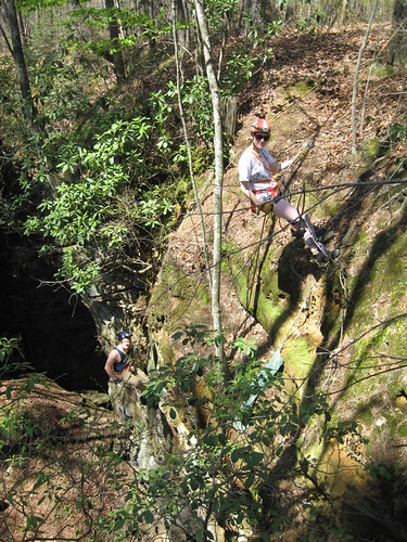 Jeff Harrod and Kelli French on rappel | Scott Fee | Flickr