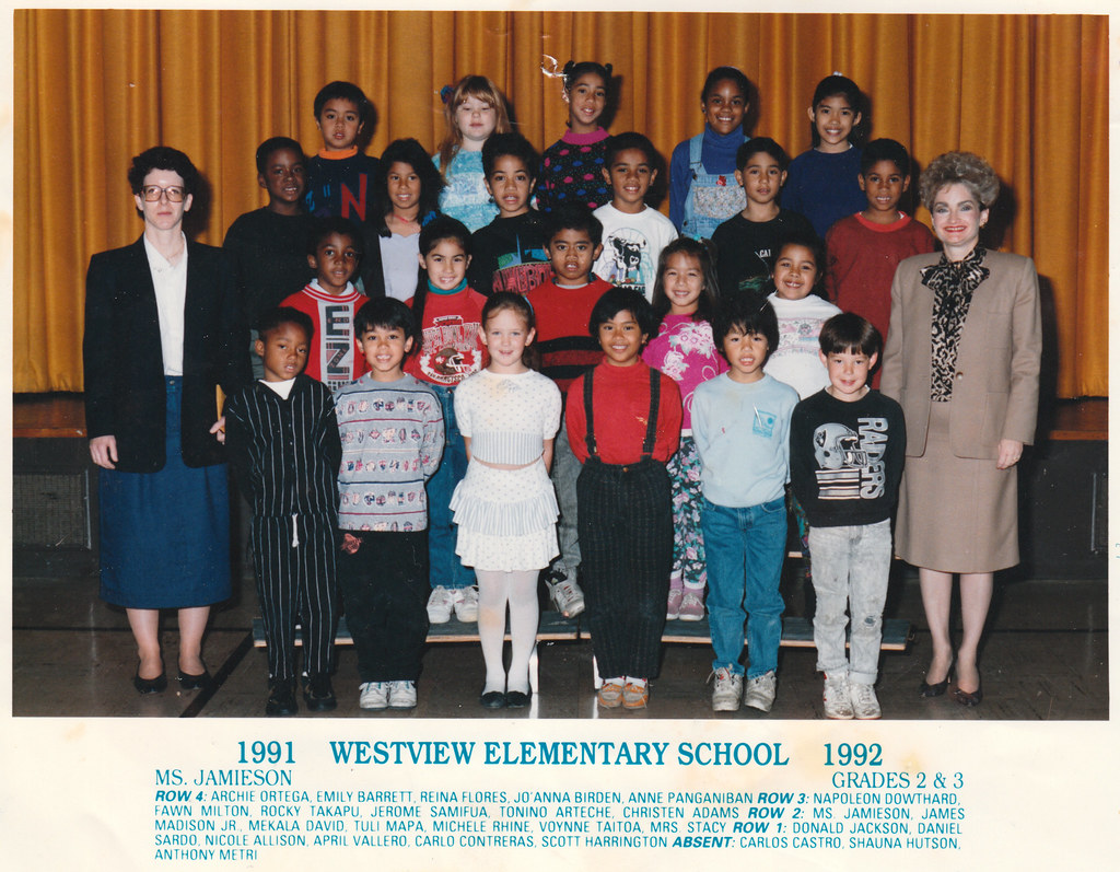 Westview Elementary, Ms. Jamieson, 2nd Grade- 1991 to 1992… | Flickr