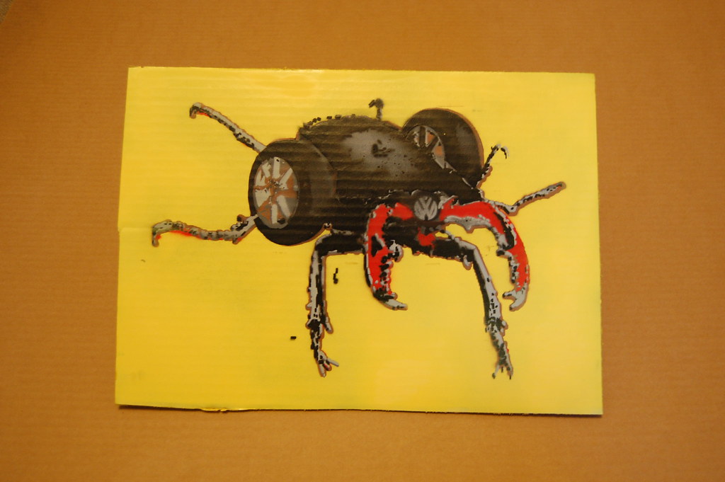 Yellow VW Beetle | A series of Beetle stencils I made, essen… | Flickr