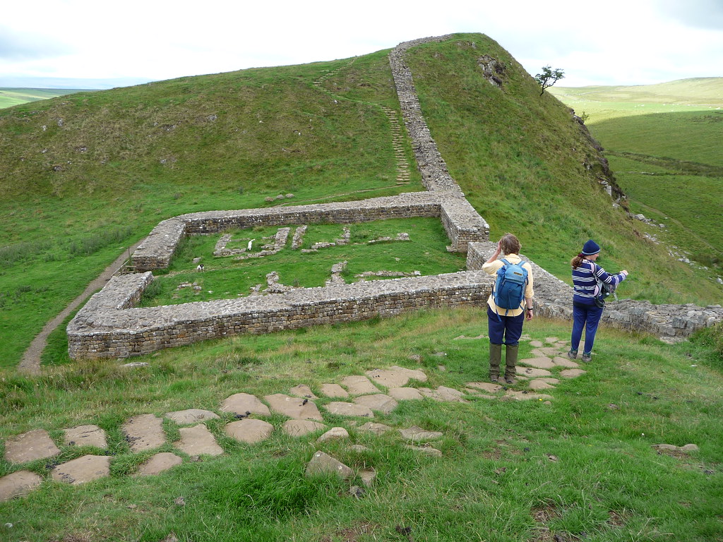 A small fort on the walkway, being explored by two histori… | Flickr
