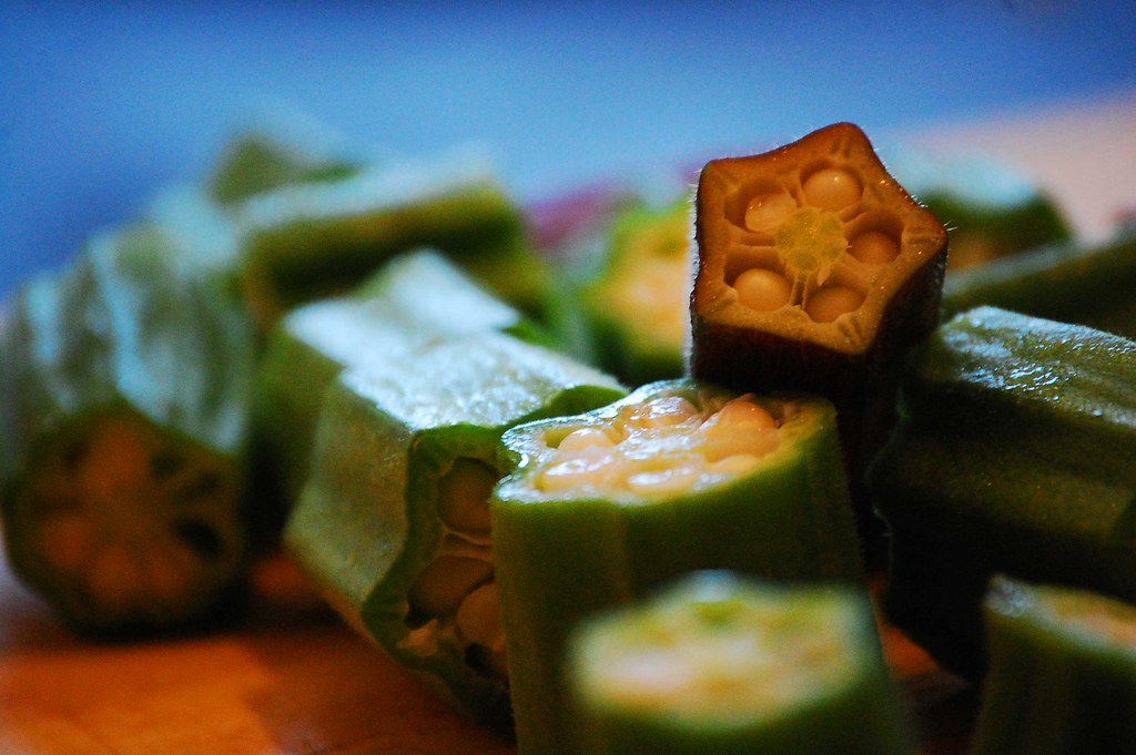 Okra | Just now, I chopped fresh okra for the first time in … | Flickr