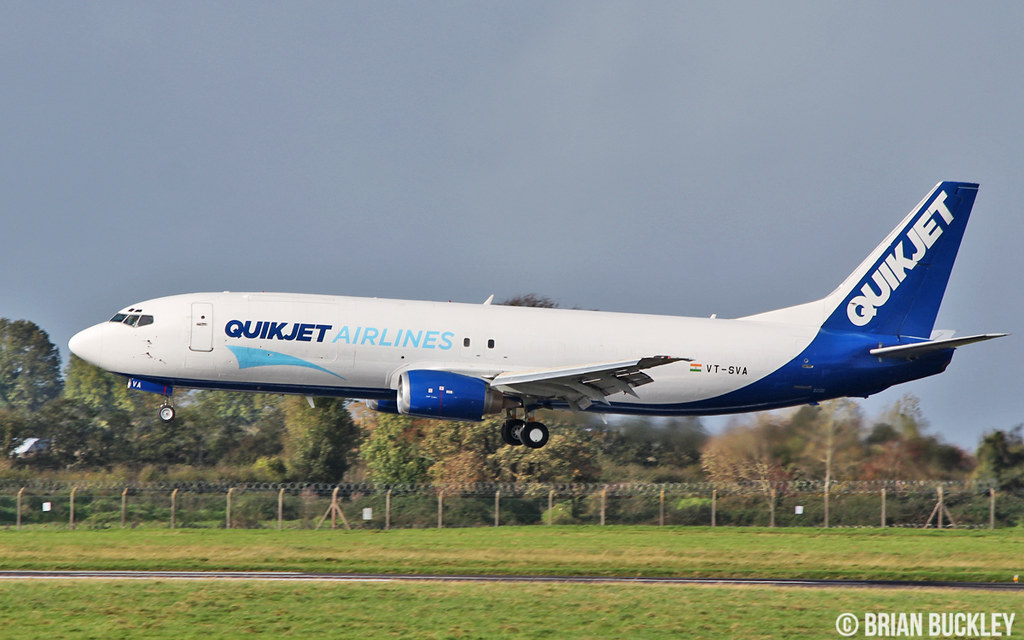quikjet cargo airlines b737-43q(f) vt-sva about to land at… | Flickr