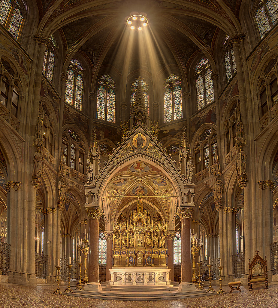 Vertical Panorama of the High Altarpiece at Votivkirche, Vienna