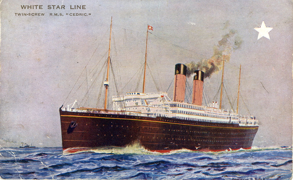 RMS Cedric | Vintage postcard of the White Star liner RMS Ce… | Flickr