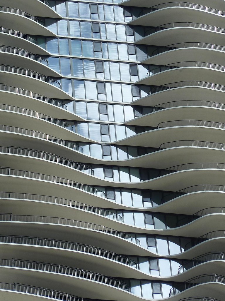 Chicago, Aqua Tower, Balcony Abstract (Architect: Jeanne Gang) - a ...