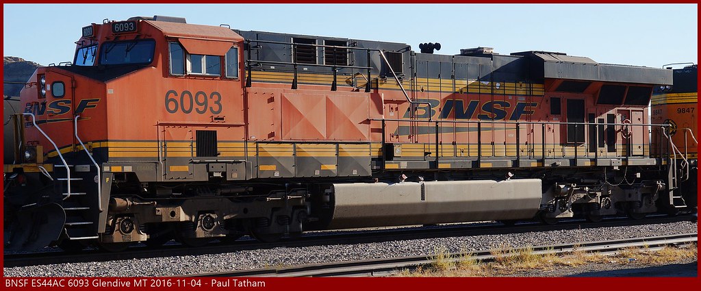 BNSF ES44AC 6093 Glendive MT 2016-11-04 - Paul Tatham | Flickr