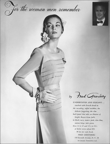 Jean Patchett in rayon tissue faille dress by Fred Greenbe… | Flickr