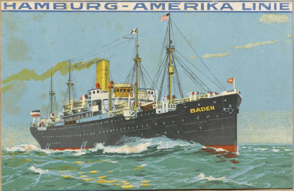 ‘Hamburg-Amerika Linie’ illustrated postcard | Record number… | Flickr