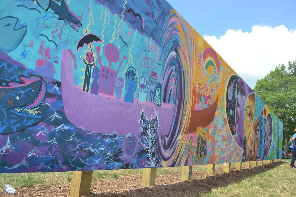 Art Station Artolution Miller Park mural, July 9, 2022, Bloomington ...