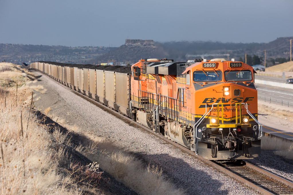 BNSF 5869 Castle Rock, CO | Emerging from a storm at Castle … | Flickr