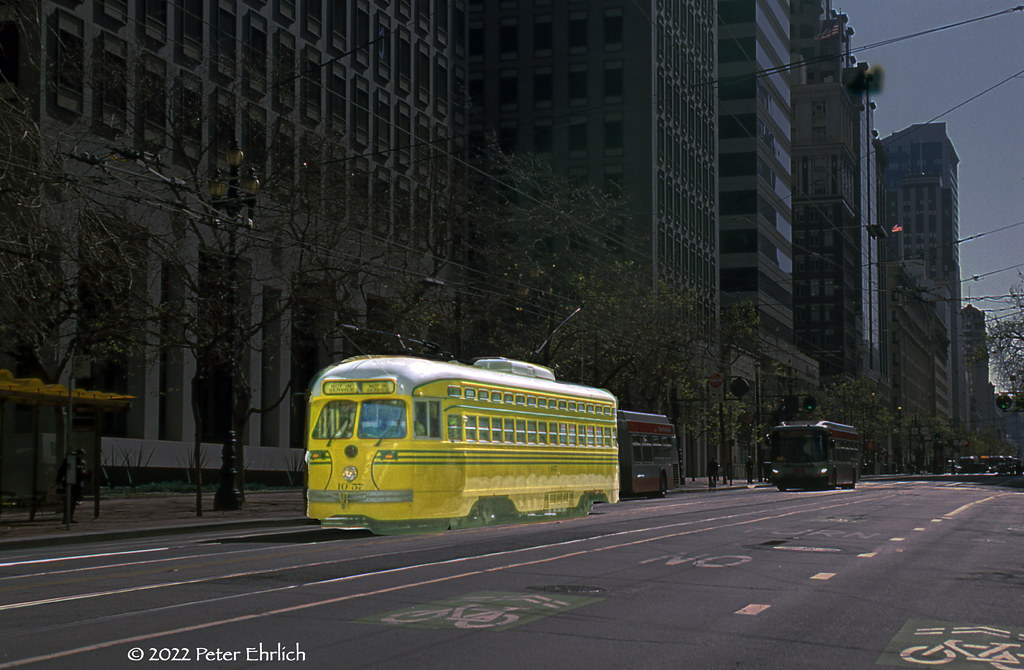 MUNI F-LINE CARS--1057 appr Market/1st St IB | Tweakdom at i… | Flickr