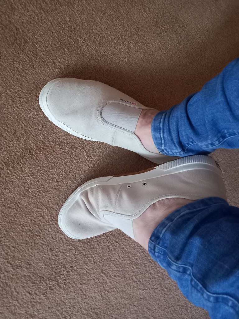 Wearing some Superga elastic plimsolls- not canvas but a t… | Flickr