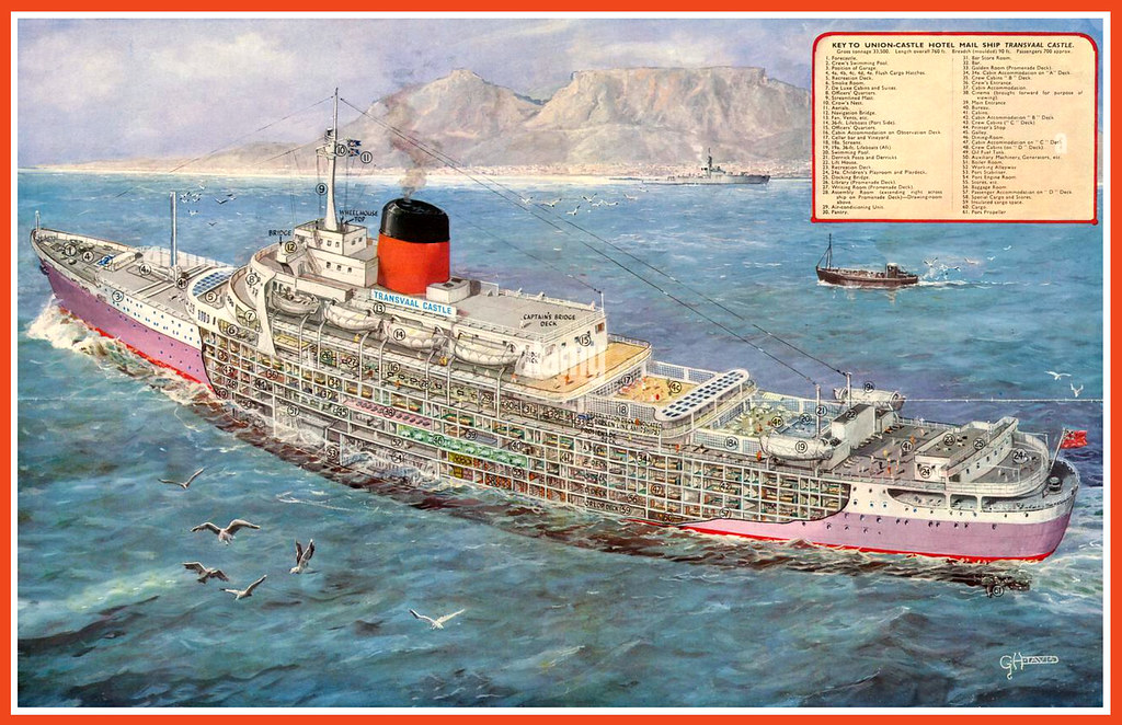 SHIP P RMS TRANSVAAL CASTLE - UNITED KINGDOM-SOUTH AFRICA … | Flickr