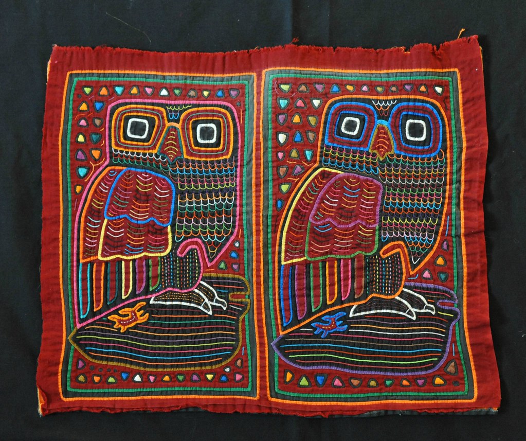 Mola Panama Guna Kuna Owls lechuzas Tecolotes Needlework | Flickr