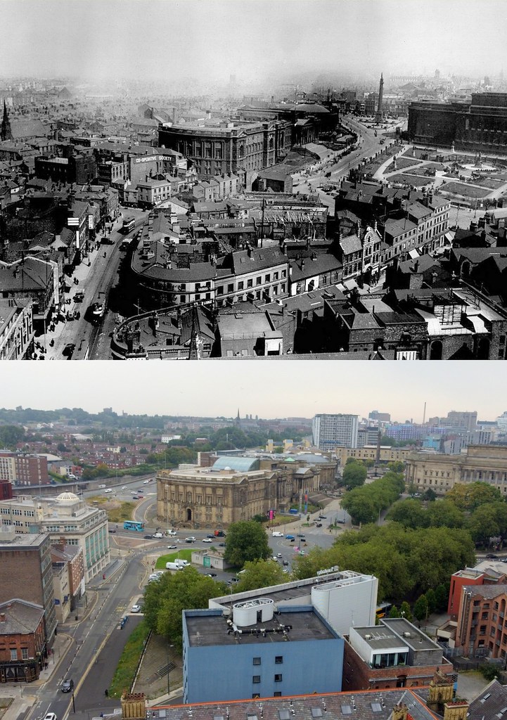 Old Haymarket area, 1920s and 2023 | Keith Jones | Flickr