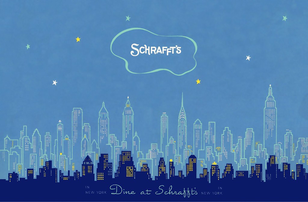 "In New York, Dine at Schrafft's" [Manhattan Skyline], 193… | Flickr