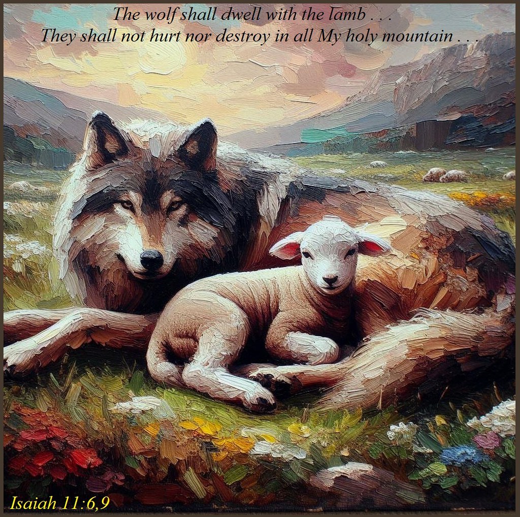 The Wolf & The Lamb #2. | Digital painting. | 3 a m AWAY for awhile ...
