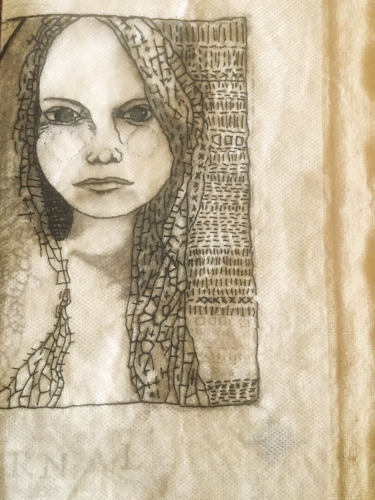 Embroidered face | Sharing some art, one of my first hand se… | Flickr
