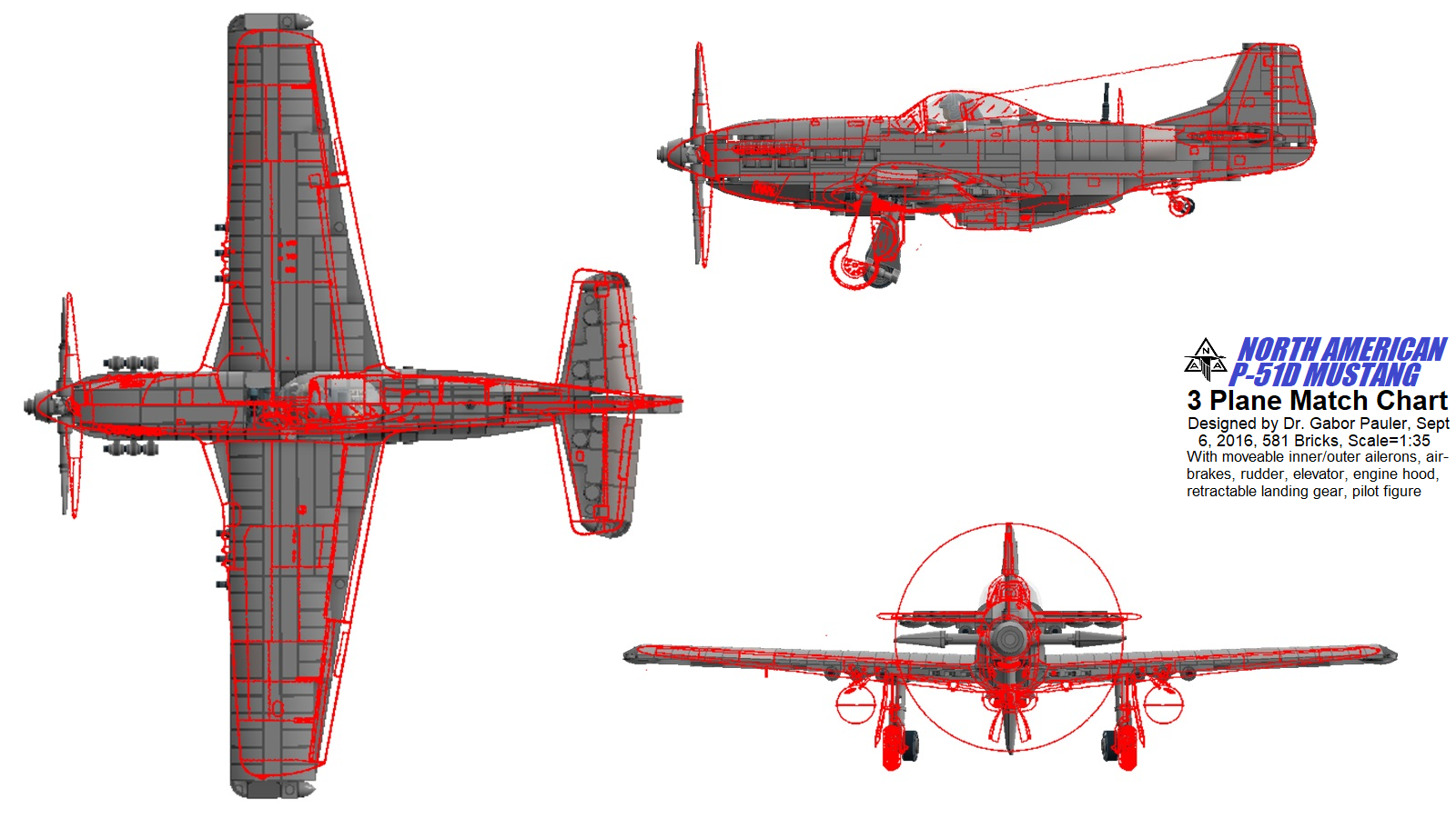 LEGO MOC-185312 North American P-51 D Mustang by gjpauler | Rebrickable ...