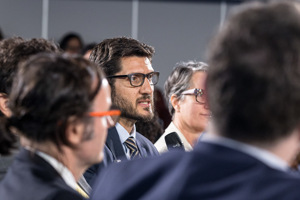 Q&A moment at the Global Platform for Disaster Risk Reduction 2025, Geneva, on strengthening partnerships for integrated disaster risk management, resilience and sustainable development.