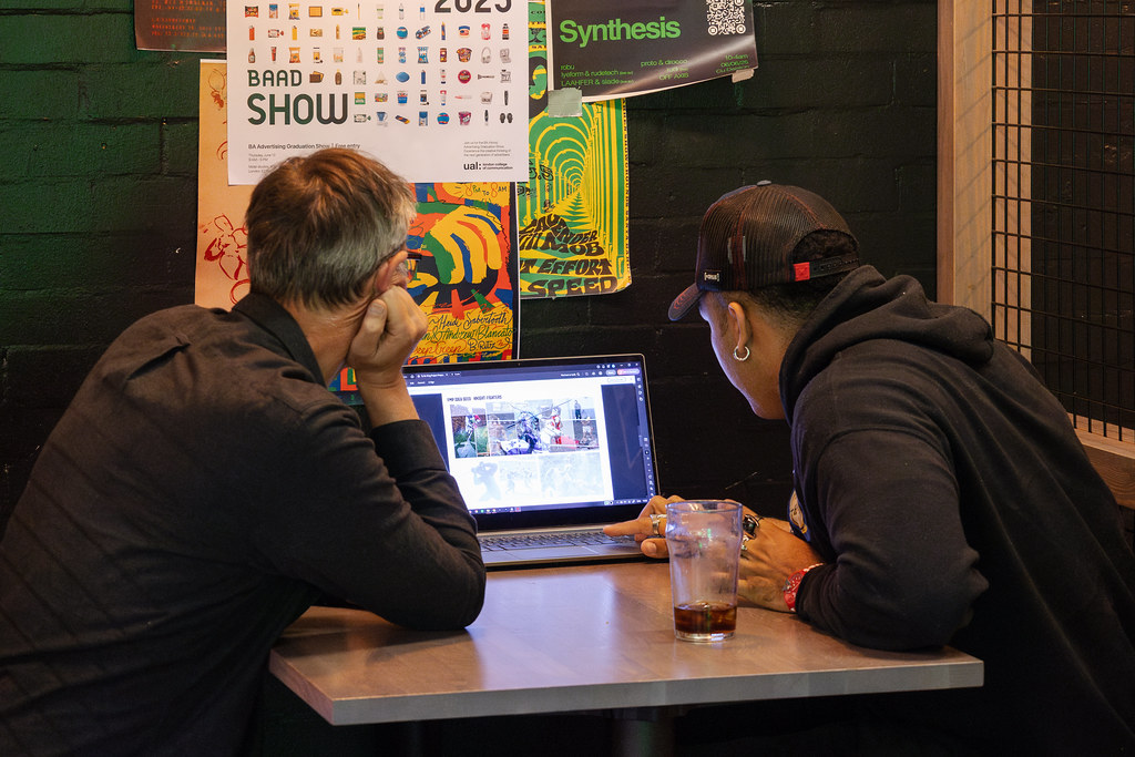 Creative Mentoring — Session 06: Collaborative Image Review at a Poster-Walled Café
