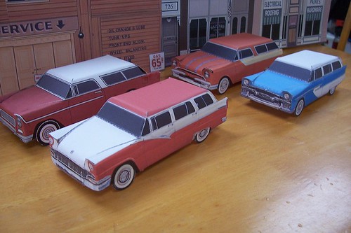 Wagons Ho! in papercraft | 1955 Chevrolet Nomad, 1955 Pontia… | Flickr