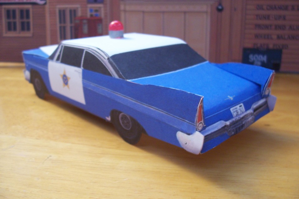papercraft 57' Plym. Sheriff Childress patrol car | Papercra… | Flickr