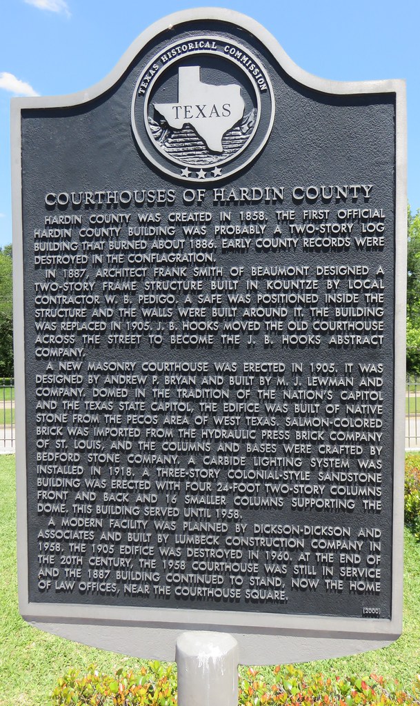 Courthouses of Hardin County Marker (Kountze, Texas) | Flickr