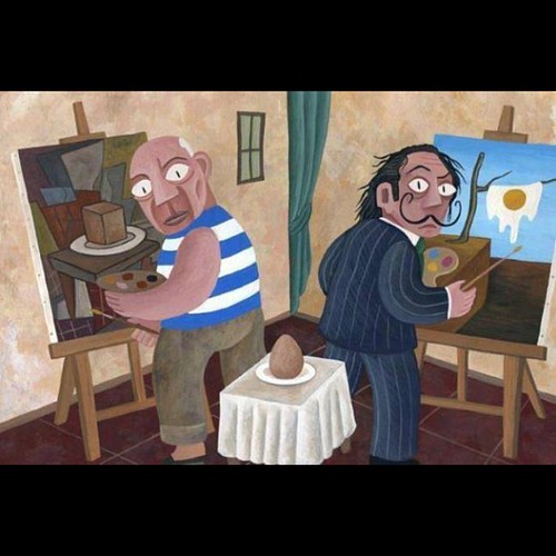 Picasso&Dali painting an egg | CustomDesignTR | Flickr