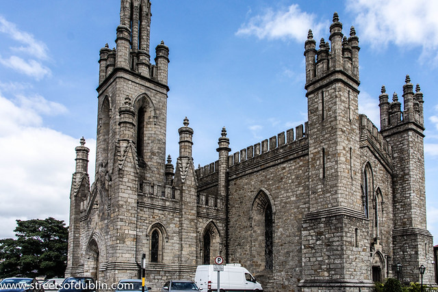 Monkstown Church, Gothic Revival Church of Ireland building with crenellated towers in Monkstown, County Dublin