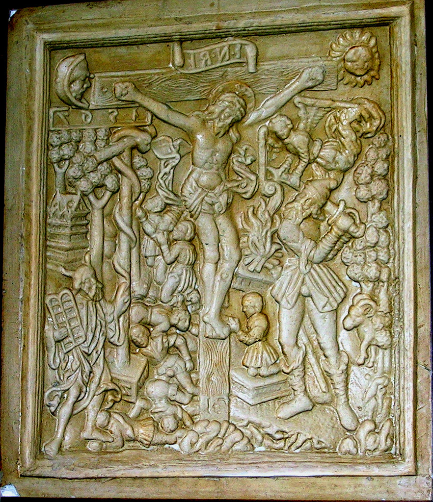 Aachen, Gingerbread mould, Crucifixion with Sol & Luna | Flickr