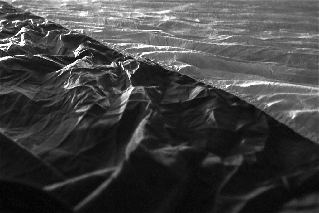 Close-up of a hot air balloon envelope's textured surface, Balloon Fiesta 2014, Albuquerque