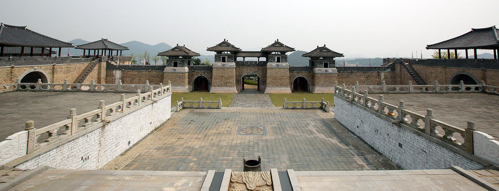 Naju Image Theme Park Courtyard: Gate Towers of Jeollanam-do's Historic Fortress, Korea