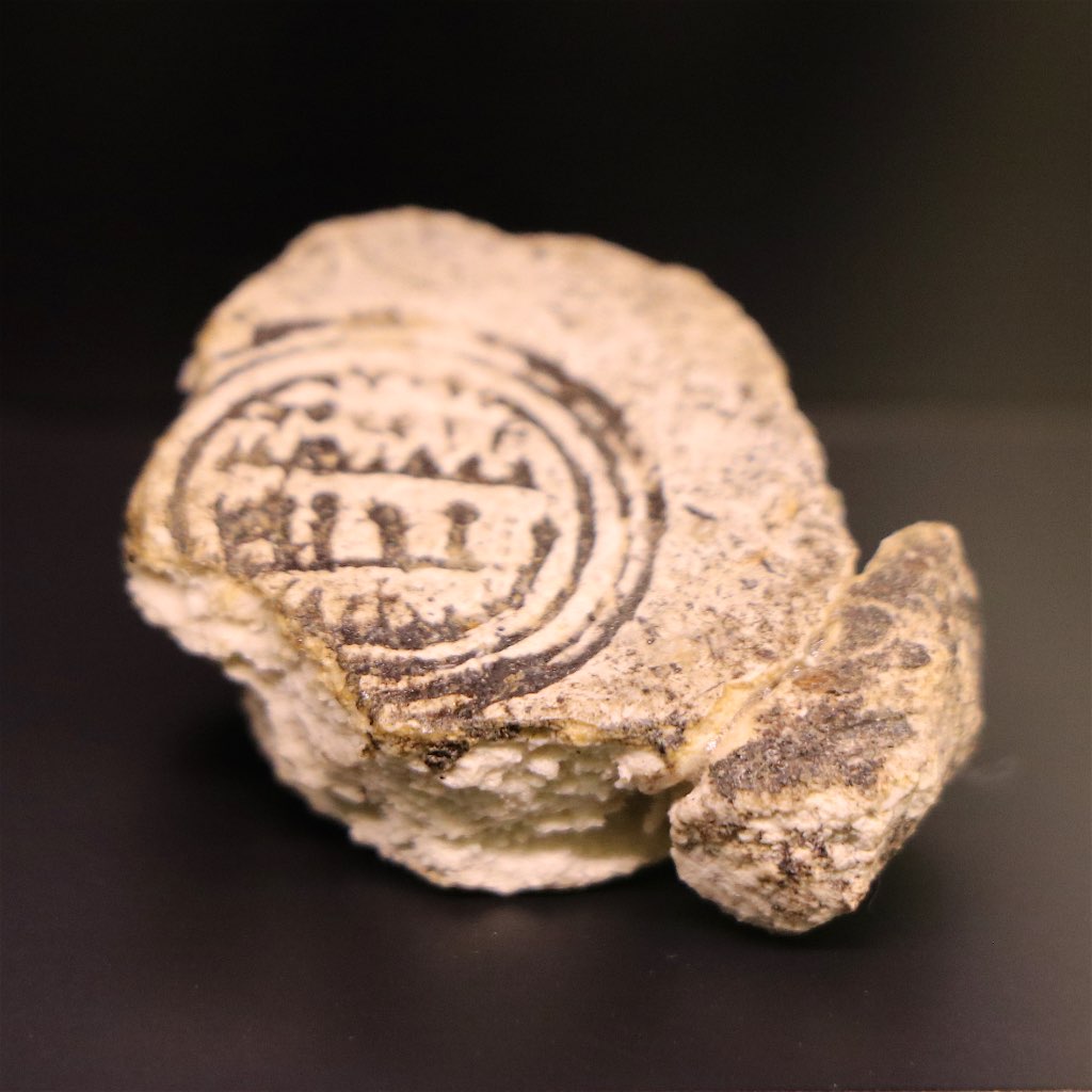 Viking-era coin mold fragment (tin/lead) from Hedeby/Haithabu, Haithabu Viking Museum, Germany